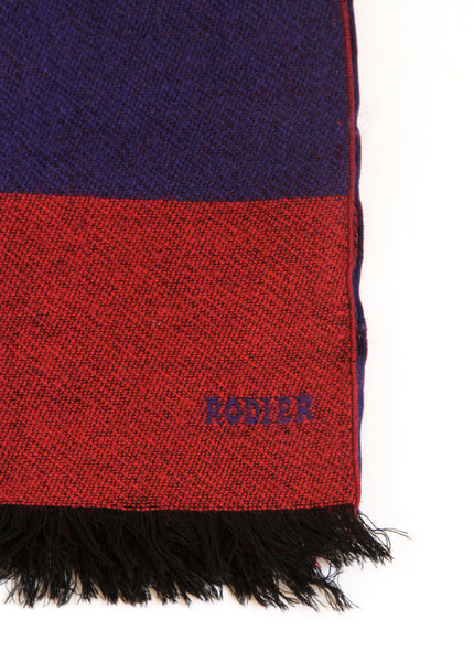 Rodier - Wool Striped Muffler Navy/Red – zodiacgifts.com