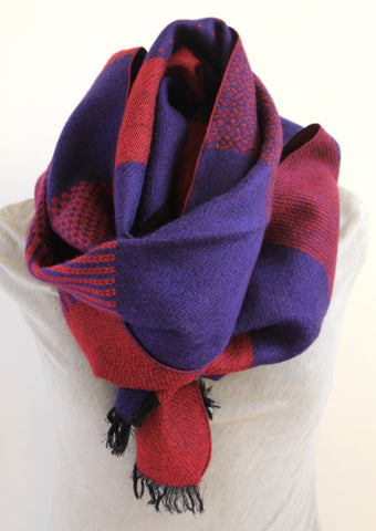 Rodier - Wool Striped Muffler Navy/Red – zodiacgifts.com