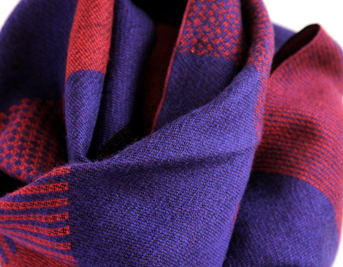 Rodier - Wool Striped Muffler Navy/Red – zodiacgifts.com