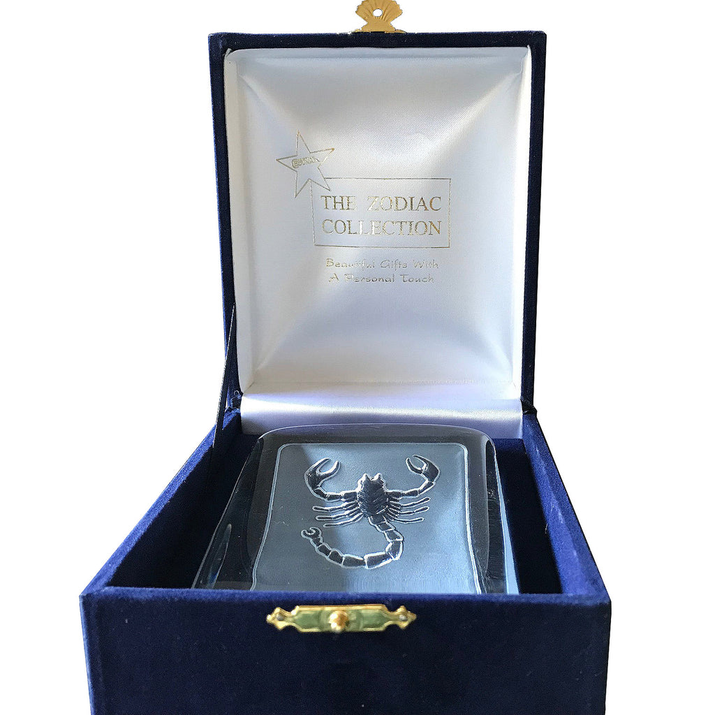 Swedish Crystal Zodiac Paperweight Deluxe - Scorpio – zodiacgifts.com